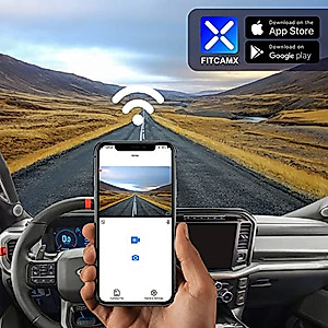 Fitcamx 4K Dash Cam Compatible with Ford F150 2021 2022 Limited XLT XL Raptor Lariat Platinum King Ranch Tremor, OEM Factory Style, UHD 2160P Video WiFi, G-Sensor, Loop Recording, Plug&Play, 64GB Card