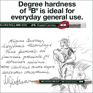 Faber-Castell Perfect Pencil Castell 9000 and 3 Count Pencil Refill - #2 Lead Pencil, Sharpener and Pencil Extender (Pack of 1)