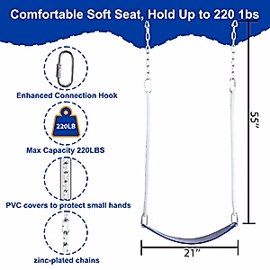 500lbs Swing Sets for Backyard with Slide, Platform Swing 43 inch, Belt Swing, Heavy Duty Metal Swing Stand for Playground and Backyard