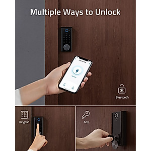 eufy Security S230 Smart Lock Touch & Wi-Fi, Fingerprint Scan, Keyless Entry Door Lock, Smart Built-in Wi-Fi Lock, Bluetooth Electronic Deadbolt, Touchscreen Keypad, BHMA Certified, IP65 Weatherproof