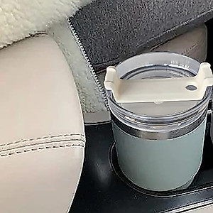 Tumbler Lids 40 OZ Replacement Compatible for Stanley Adventure Quencher Travel Tumbler Cup Lid Plastic Rotation and Cover Set for Quencher H2.0 FlowState 64 oz Lid