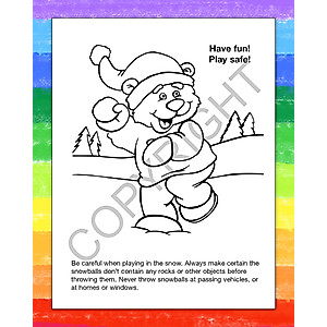 ZOCO - Make Winters & Holidays Safe - Coloring Books (25 Bulk Pack, Without Crayons) - Stocking Stuffers, Toys, Holiday, Christmas Party Favors, Puzzles, Word Search, Activities for Kids