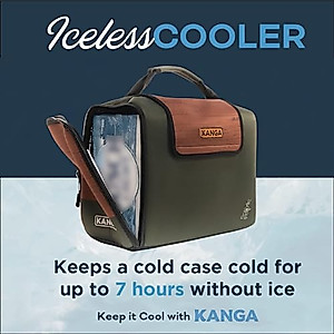 Kanga Insulated Cooler Bag - Soft Cooler Bag - 12 Pack Beer and Seltzer Drink Cooler - Insulated and Durability Tested - Kanga Kase Mate Cooler - Woody
