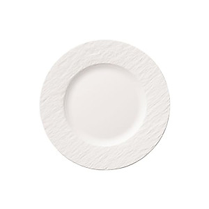 Villeroy & Boch Manufacture Rock Blanc Salad Plate, 8.5 in, Premium Porcelain, White