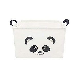 TIBAOLOVER Rectangular Kids Storage Basket Gift Basket Baby Storage Basket Cute Kids Toy Storage Bin Organizer Shelf Book Basket Room Decor(PANDA)