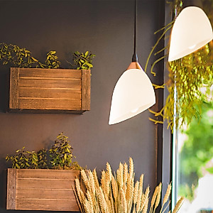 6 PCS White Plastic Lamp Shade, 4.1 inch Diameter Horseshoe Lampshade Replacement Lampshade for Chandelier, Pendant Light, Wall Sconces Series, Easy to Install(32mm)