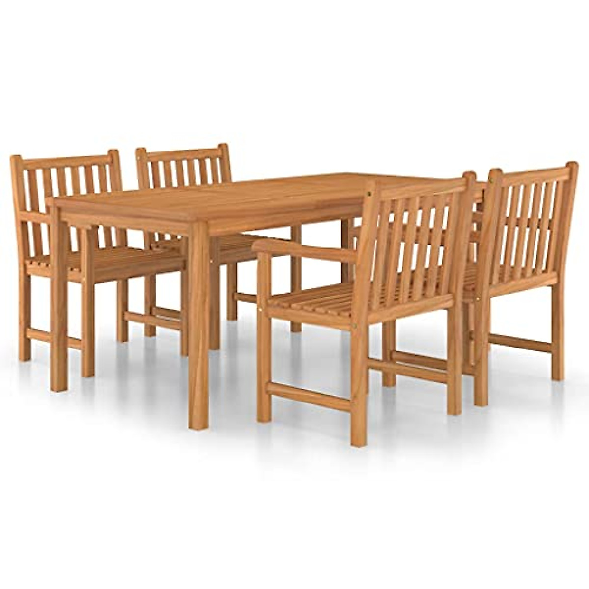 TCSGURK Patio Dining Set,Teak Finish and Ideal for Outdoors, Outdoor Patio Furniture Set