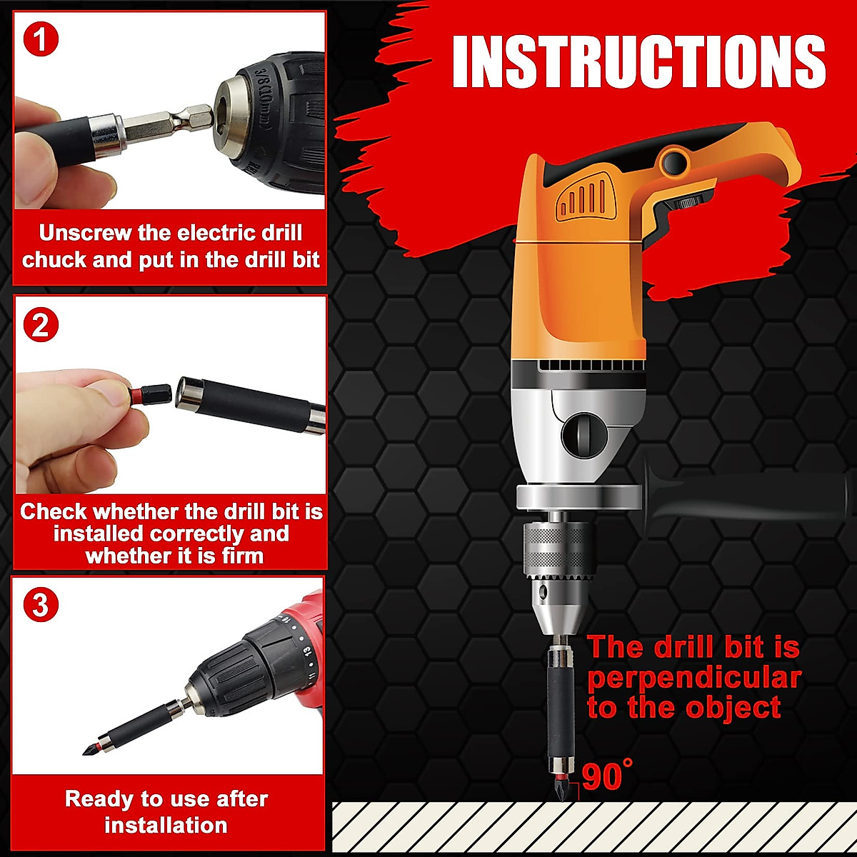 YIYITOOLS Screwdriver Bit Set 45 Piece, Impact Driver Bit Set for Drills and Drivers, Assorted Steel Drill Bits in Storage Case for Wood Metal Cement Drilling and Screwdriving,YY2020051