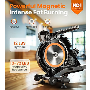 YOSUDA Magnetic Rowing Machine 350 LB Weight Capacity - Rower Machine for Home Use with LCD Monitor, Tablet Holder and Comfortable Seat Cushion-New Version
