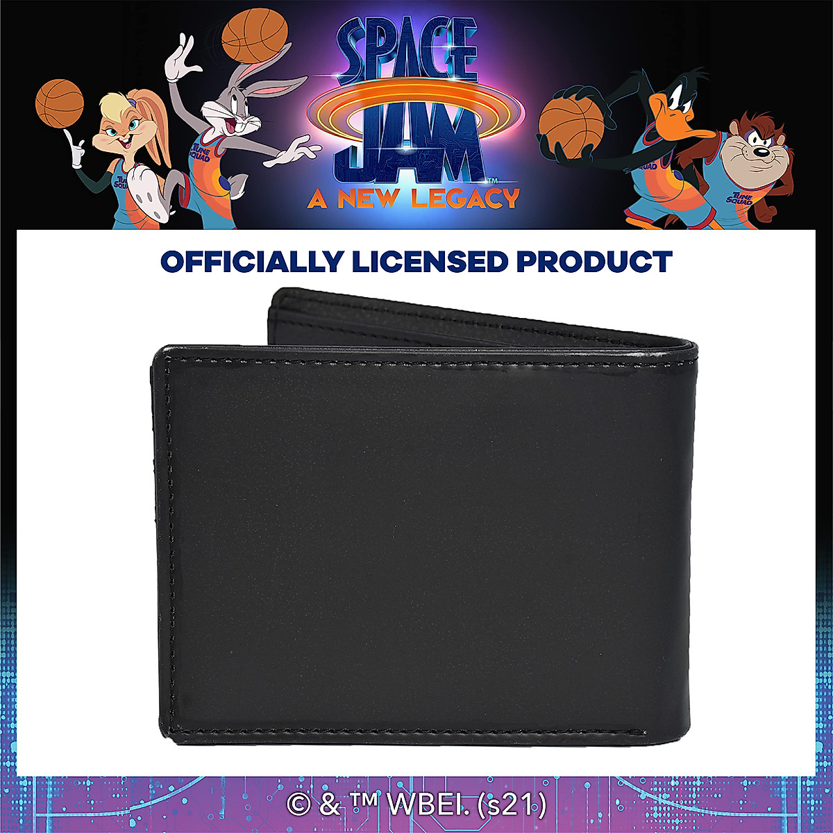 Concept One Warner Bros Space Jam A New Legacy Tune Squad Bifold Wallet in a Decorative Tin Case, Multi