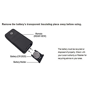 HCDZ Replacement Remote Control for Electactic R.W.Flame Rintuf S230B S230B-BLACK S230B-BEIGE S230B-GREY RFS-230 S230B-DARKGREEN Free-Standing Infrared Fireplace Stove