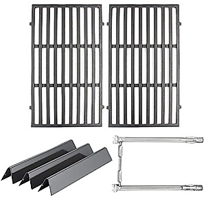 Hongso Grill Parts for Weber Spirit 200 Series, Spirit E/S 200 & 210, Spirit II 210 Series Grills (Front Control, 2013 and Newer), 17.5" Grill Grates 15.3" Flavorizer Bars and 18" Burner Tubes