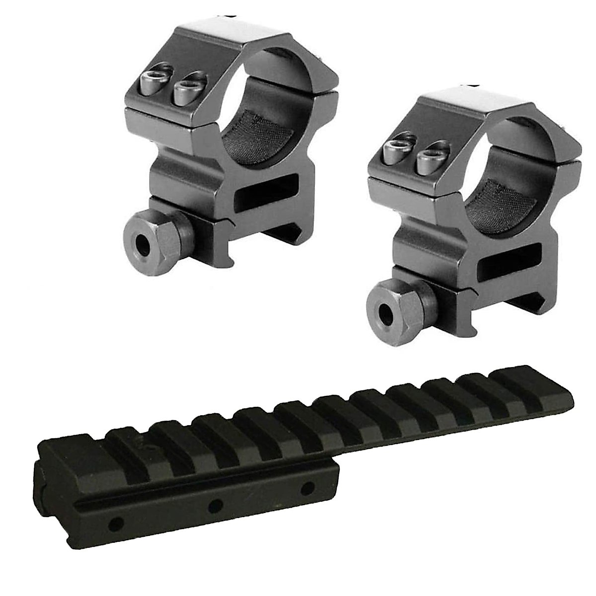 Gotical Low Profile Mosin Nagant 91/30 Scope Mount Weaver Picatinny Rail Mid Length (Pack of 2 - Scope Ring with Rail)