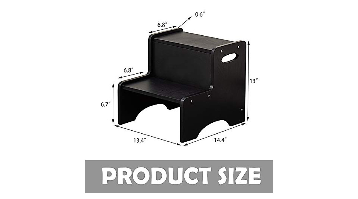 WOOD CITY Step Stool for Kids - Safe & Stylish