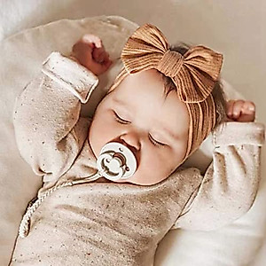 Niceye Pack of 10, Baby Girls Headbands with Bows Handmade Hair Accessories Stretchy Hairbands for Newborn Infant Toddler