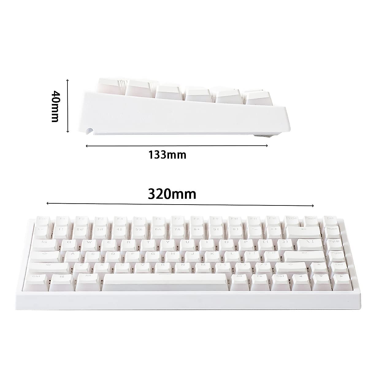 YUNZII KC84 84 Keys Hot Swappable Wired Mechanical Keyboard with PBT Dye-subbed Keycaps, Programmable, RGB,NKRO,Type-C Cable for Win/Mac/Gaming/Typist (Gateron Yellow Switch, Pudding)