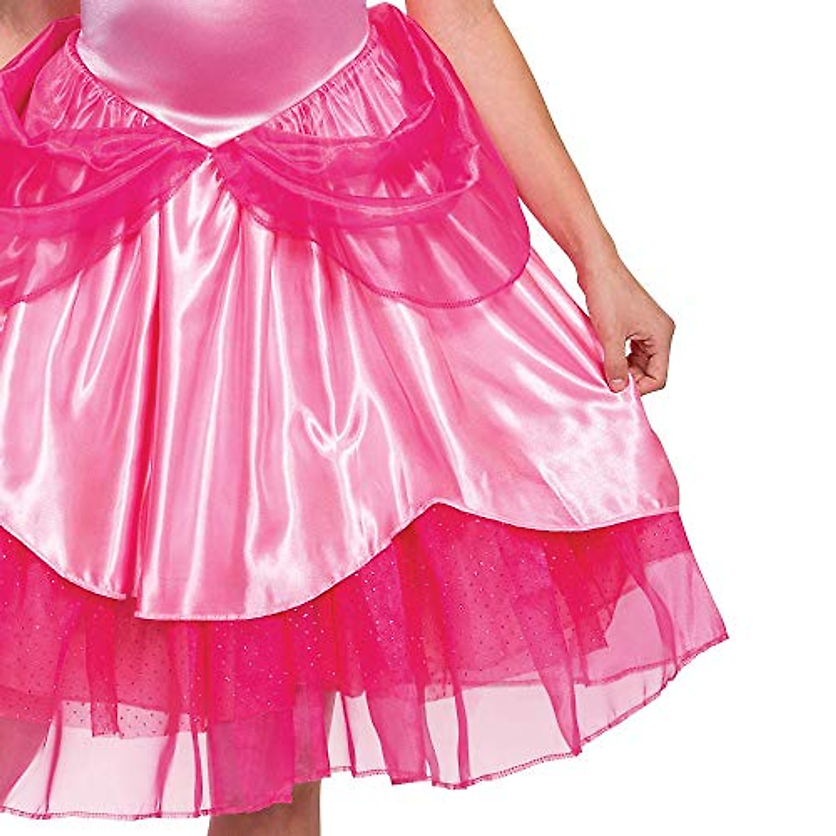 Disguise Womens Princess Peach Costume, Official Nintendo Super Mario Bros Dress And Crown Adult Sized, Pink, Large 12-14 US