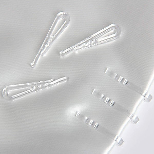 AIMPGSTL 100Pcs Transparent Plastic Alligator Clip 38mm Shirt Fixing Packing Clip U Shape Plastic Clothespins for Ties Socks Pants Shirts