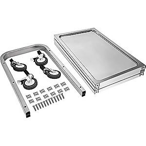 Marada 3 Tier Stainless Steel Utility Cart with Locking Wheels Shelf Kitchen Cart Trolley 37'' L x 19'' W x 37''H Utility Rolling Serving Catering Storage for Kitchen Restaurant Hotels