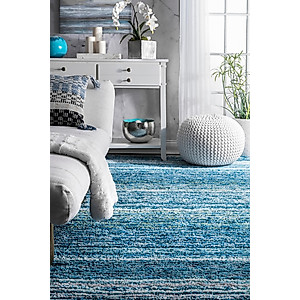 nuLOOM Classie Hand Tufted Shag Area Rug, 5' x 8', Sky Blue