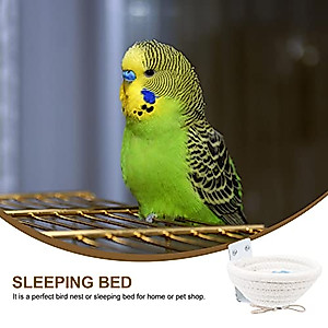 balacoo Handmade Woven Bird Nest Breeding Nest Hatch House Cage for Dove Pigeon Parrot Rabbits Hamster Gerbil Guinea Pig Chinchillas M