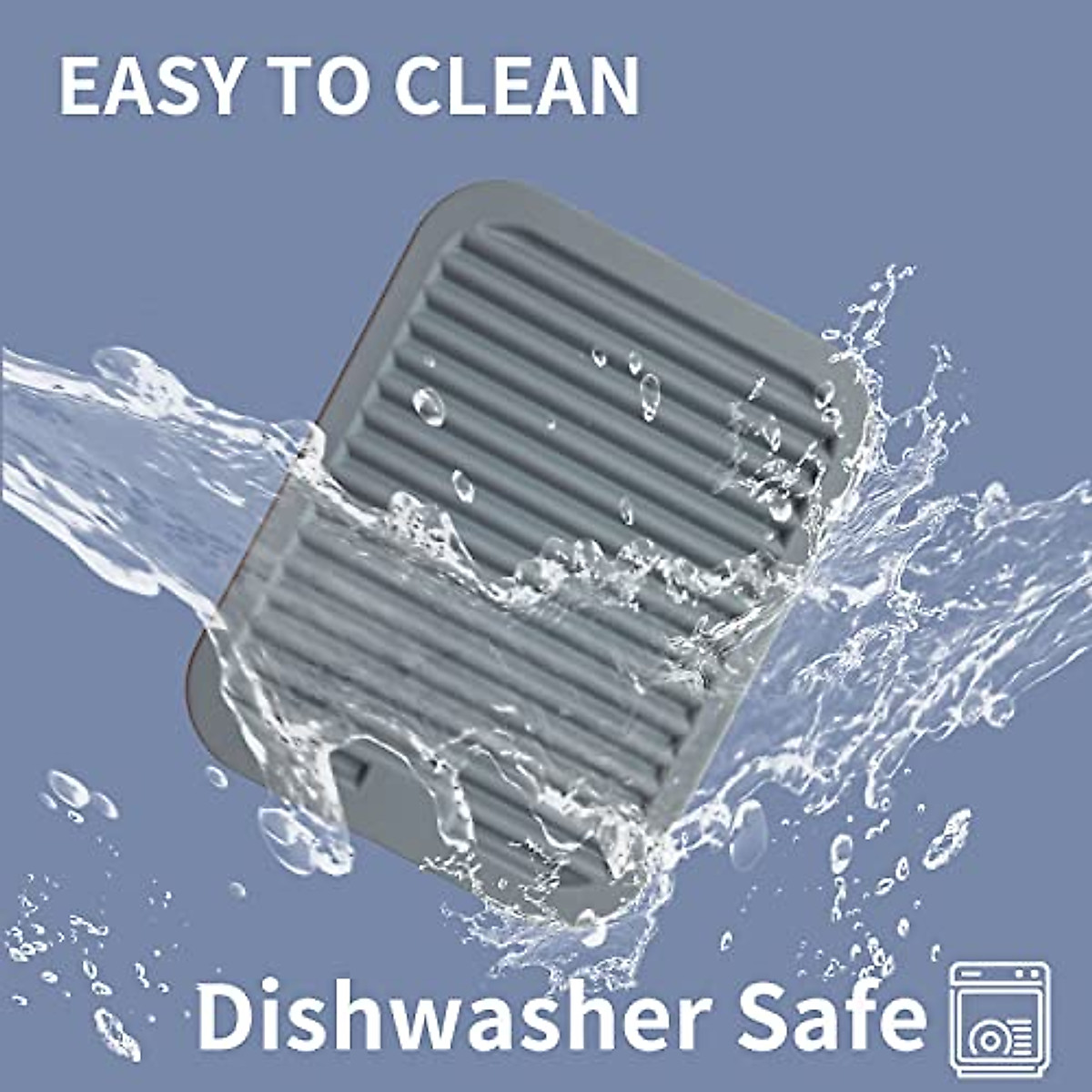 Walfos Silicone Trivets for Hot Pots and Pans - Heat Resistant Hot Pads for Kitchen Counter- 4 Pcs Multi-Purpose & Versatile Trivet Mat - Durable & Flexible Silicone Hot Pad（Gray）