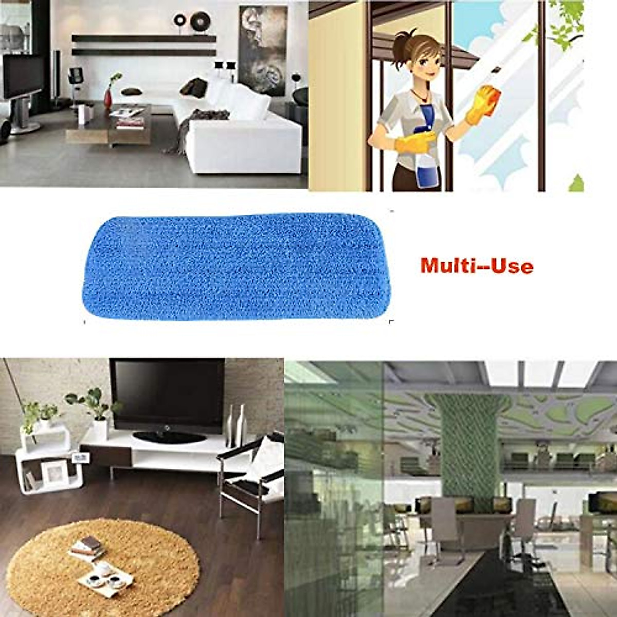 4 Pack Mop Head Replacements Mop Pads Microfiber Cleaning Pads for Most Spray Mops and Reveal Mops, Wet & Dry Home & Commercial Cleaning.