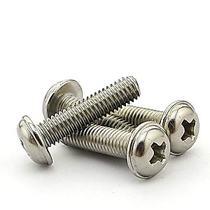 304 Stainless Steel Round Head Screws with Washers M5*12 6Pcs/lot
