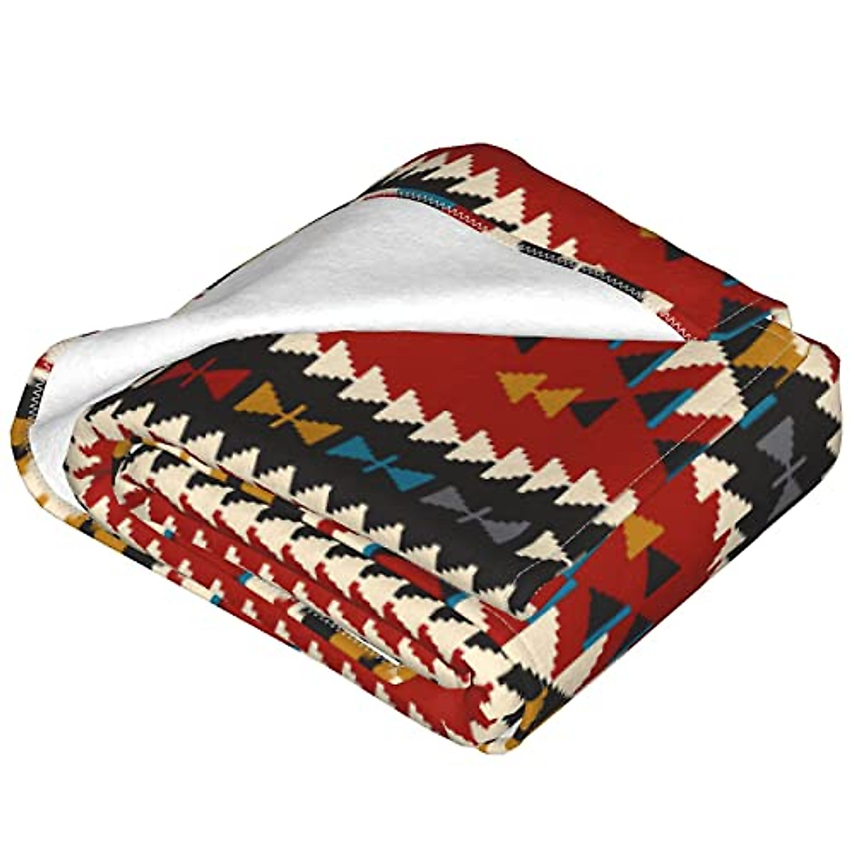 Native American Throw Blanket Boho Style Plush Fleece Flannel Blanket Lightweight Soft for Sofa Couch Bed Living Room Pet Suitable for All Seasons 60"x50"