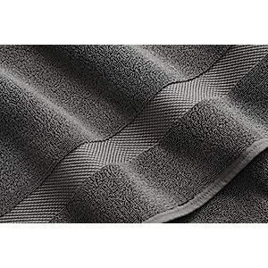 Supima Cotton 3 Piece Bath Towel Set by Laguna Beach Textile Co - Bath Towel, Hand Towel, Washcloth - Hotel Quality, Plush, 730 GSM Pewter Gray