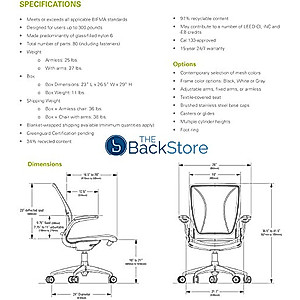Humanscale Diffrient World Task Chair | Black Pinstrip Mesh Seat and Back | Black Frame, Black Trim | Height-Adjustable Duron Arms | Standard Foam Seat, 3" Carpet Casters, 5" Cylinder