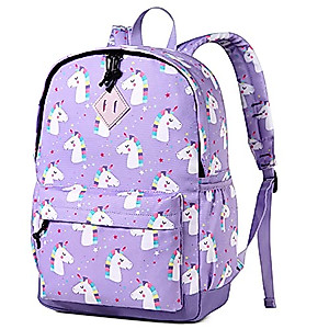 VASCHY Toddler Backpack for Girls, Cute Lightweight Water Resistant Preschool Backpack for Kindergarten Little Girls Bookbag Unicorn