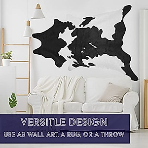 senexe Faux Cowhide Rug 6x5ft - Cow Hide Rug - Synthetic Cow Hides and Skins Rug - Faux Cow Rugs for Living Room - Cowhide Rugs for Living Room & Home w/ Ultra Soft Backing