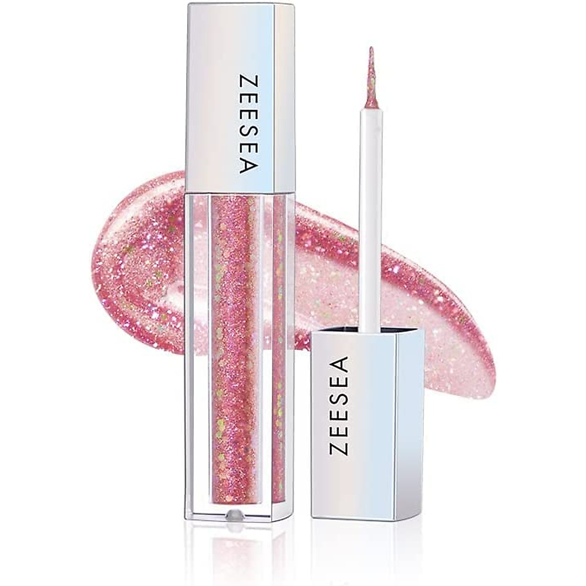 zeesea Glitter Galaxy Colored Liquid Eyeshadow, Dazzling Shimmer Eye Makeup, High Pigmented & Long Lasting (11 Fireworks)