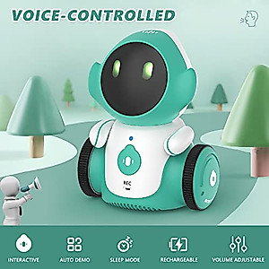 GILOBABY Robot Toys, Rechargeable Smart Talking Robots for Kids, Intelligent Robot with Voice Controlled Touch Sensor, Singing, Dancing, Recording, Repeat, Birthday Gifts for Boys Ages 6+ Years