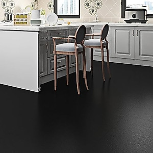 Livelynine 12-Tiles Waterproof Peel and Stick Floor Tile Bathroom Black 24X12" Peel & Stick Tile Flooring Self Adhesive Vinyl Floor Tiles Peel and Stick Kitchen Laminate Flooring Stick on Backsplash