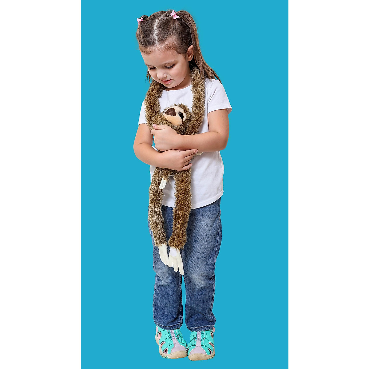 Edgewood Toys 28-Inch Hanging Sloth Stuffed Animal with Baby - Ultra Soft Sloth Plush Design with Hands and Feet That Connect - Realistic & Cute - Bring These Popular Sloths Home to Kids Ages 3+