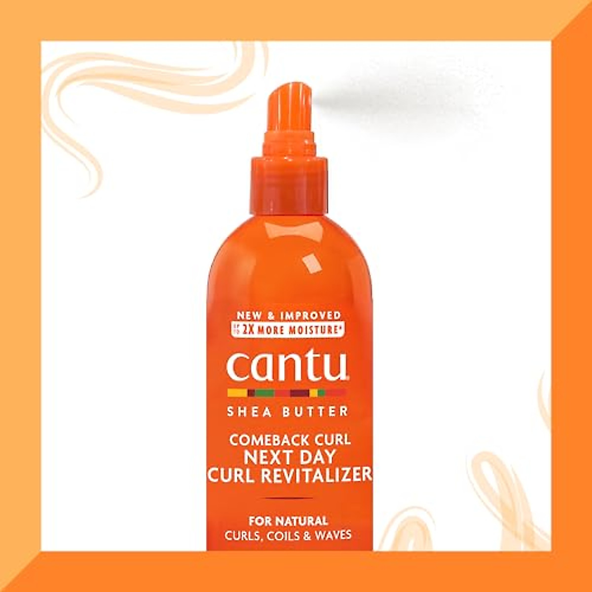 Cantu Comeback Curl Next Day Curl Revitalizer Mist with Shea Butter for Natural Hair, 12 fl oz (Packaging May Vary)