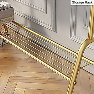 Thick forest Gold Clothing Rack Clothes Rack Garment Rack Heavy Duty Clothes Organizer Storage with Shelves