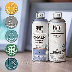 Chalk Finish Spray Paint - 11.8oz Water Based, Ultra Matte. Made With Real Chalk. Multiple Applications Including Furniture & Arts and Crafts. CK788 Broken White