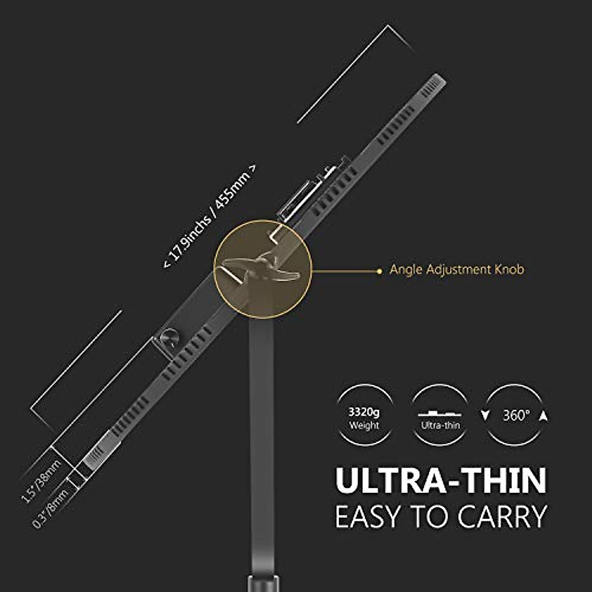 Neewer LED Bi-Color Studio Round Lighting, Ultra Thin Studio Edge Flapjack Light, 18''/45.5cm 70W Dimmable Portrait Light with AC Adapter/2.4G Wireless Remote (Battery/Light Stand Not Included)