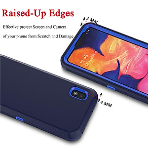 Tiflook for Samsung Galaxy A10e Case, Heavy Duty Shockproof Drop Protection Armor Rugged Hard Plastic + Shock Absorption Silicone Rubber Dual Layer Hybrid Cover Case for Samsung Galaxy A10e, Navy Blue