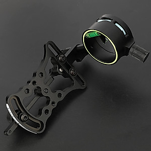 Single Pin Bow Sight Compound Bow Sights with 4X 6X 8X Lens 1 Pin Bow Sight Archery Hunting Sighting Suitable for Right-Handed Archers (8X Lens Bow Sight)