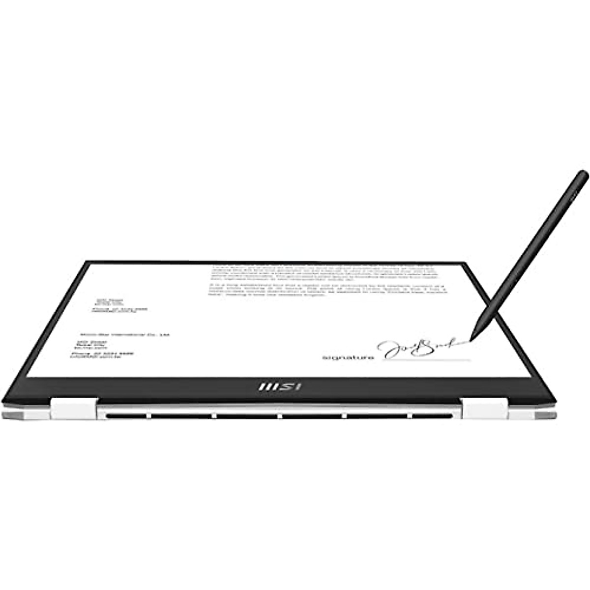 MSI Summit E13 Flip Evo Business Professional Laptop: 13.4" FHD+ 1200p, Intel Core i5-1155G7, Intel Iris Xe, 16GB, 512GB SSD, Thunderbolt 4, WiFi 6E, TPM 2.0, Win10, Pure White (A11MT-235)