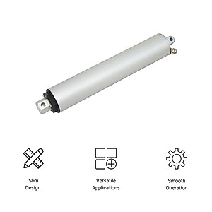 Progressive Automations High Speed Linear Actuator Stroke Size 24", Force 22 lbs, Speed 5.51"/sec - 12 VDC
