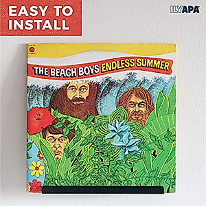 Ilyapa Metal Vinyl Record Shelf Wall Mount, 8 Pack - Black Steel Record Album Holder Display Your LP