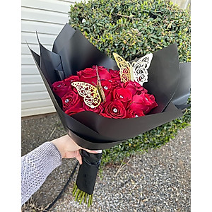 Matte Flower Wrapping Paper Multi Colors Waterproof Flower Wrap Roll Thick Gift Floral Bouquet Packaging Paper Florist Supplies for Birthday Mother’ s Day Christmas Wedding Valentine's Day 20 Sheets