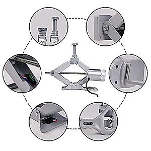 Mautyke Electric Car Jack Kit - 3 Ton Auto Scissor Car Lift Jack Portable Air Floor Jack Automatic Trailer Jack Stand Emergency Tire Repair Tool Kit
