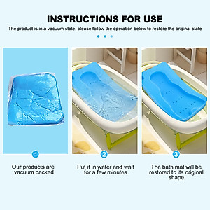 HALLO Baby Bath Sponge Soft Infant Bath Mat Newborn Cushion Odor Free (Blue)