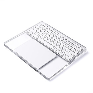 Pikioraz 2 in 1 Tray for Apple Magic Keyboard and Magic Trackpad, Keyboard/Touchpad Stand Holder for Tidy Desktop, Stylish Clear Acrylic